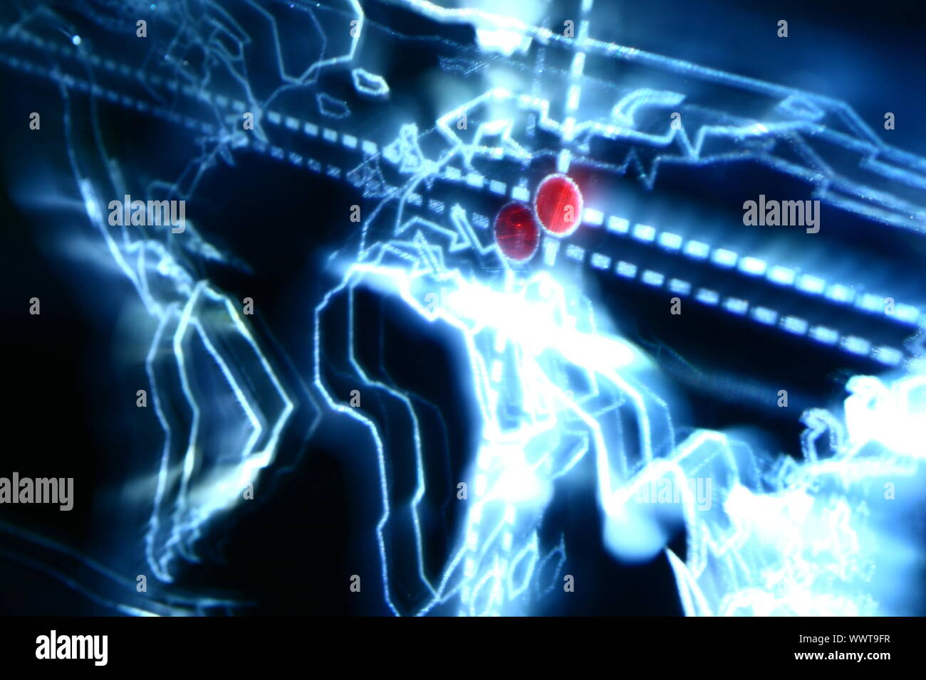 abstract glow map location info concept Stock Photo - Alamy