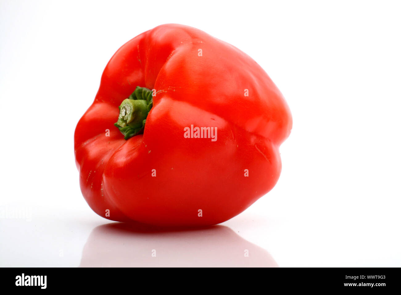 red paprika isolated on white Stock Photo - Alamy