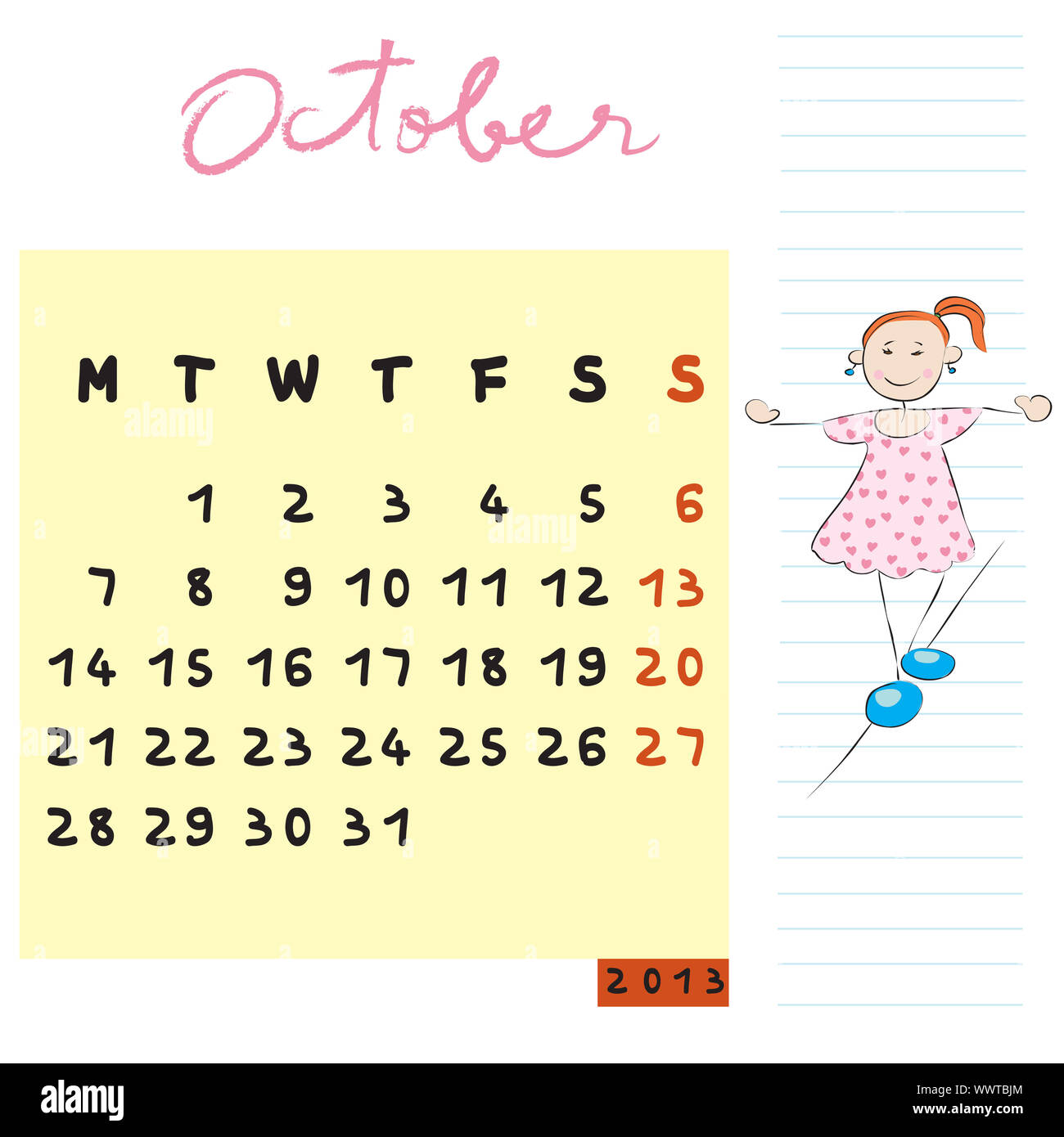 october 2013, calendar design with the balanced student profile for ...
