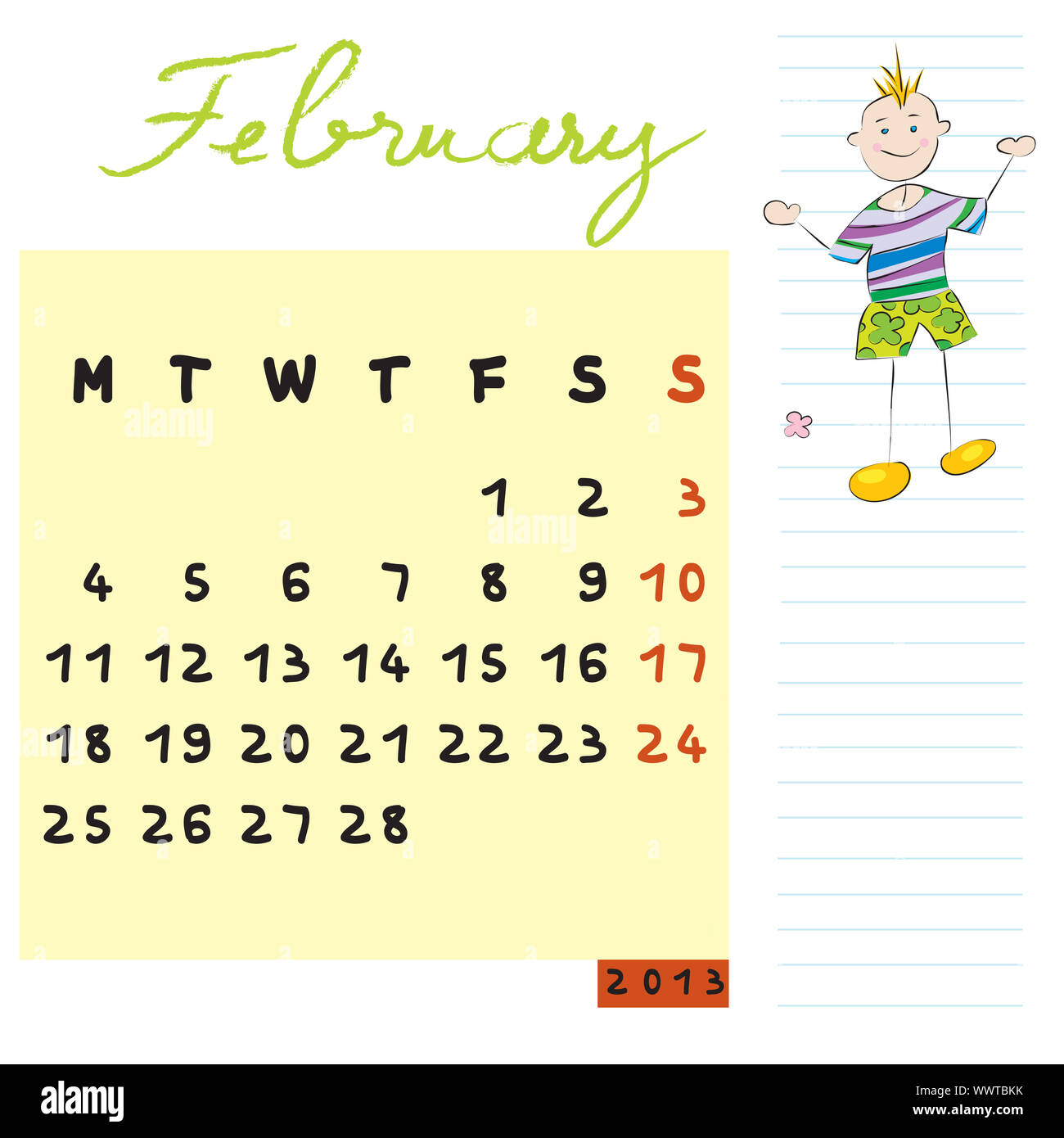 february 2013, calendar design with the open-minded student profile for ...