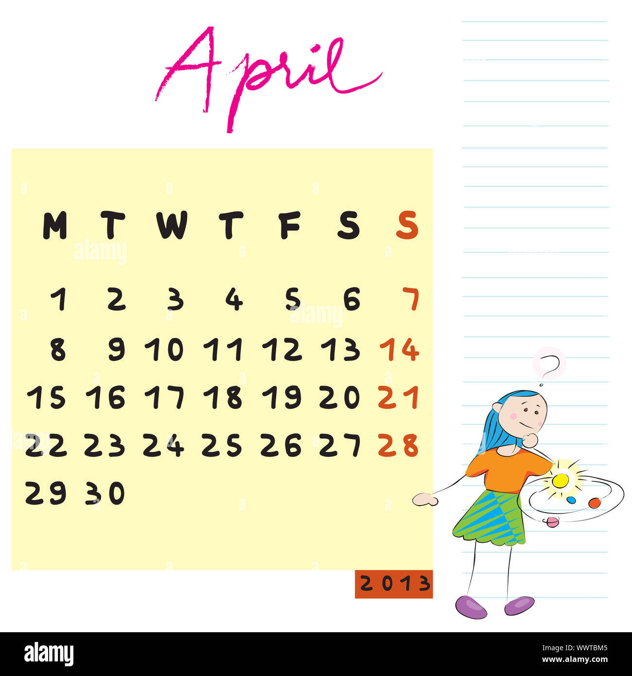 2013 april, calendar design with the inquirer student profile for ...