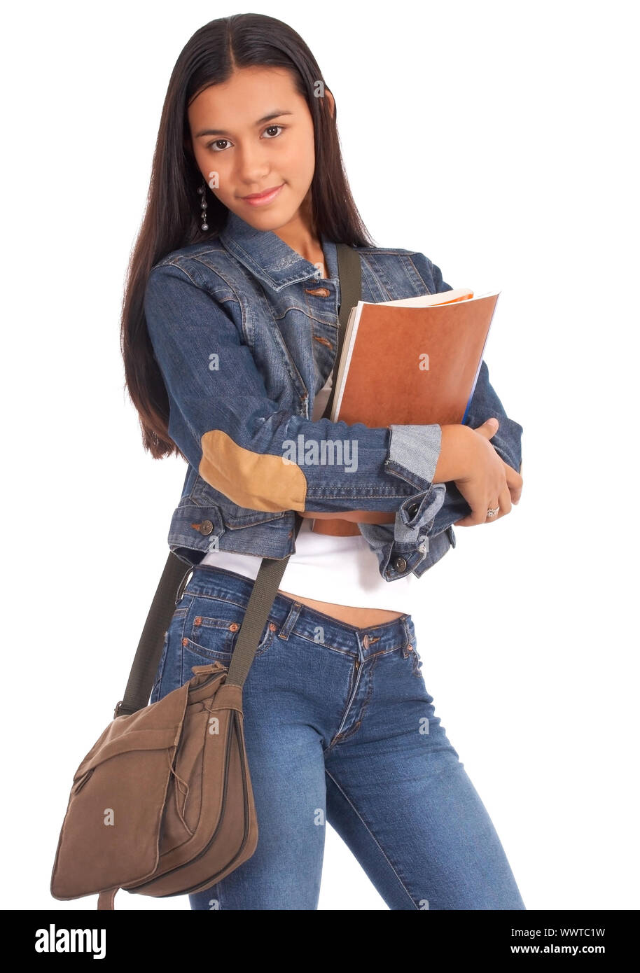 Smart College Student Getting Ready To Study Stock Photo - Alamy