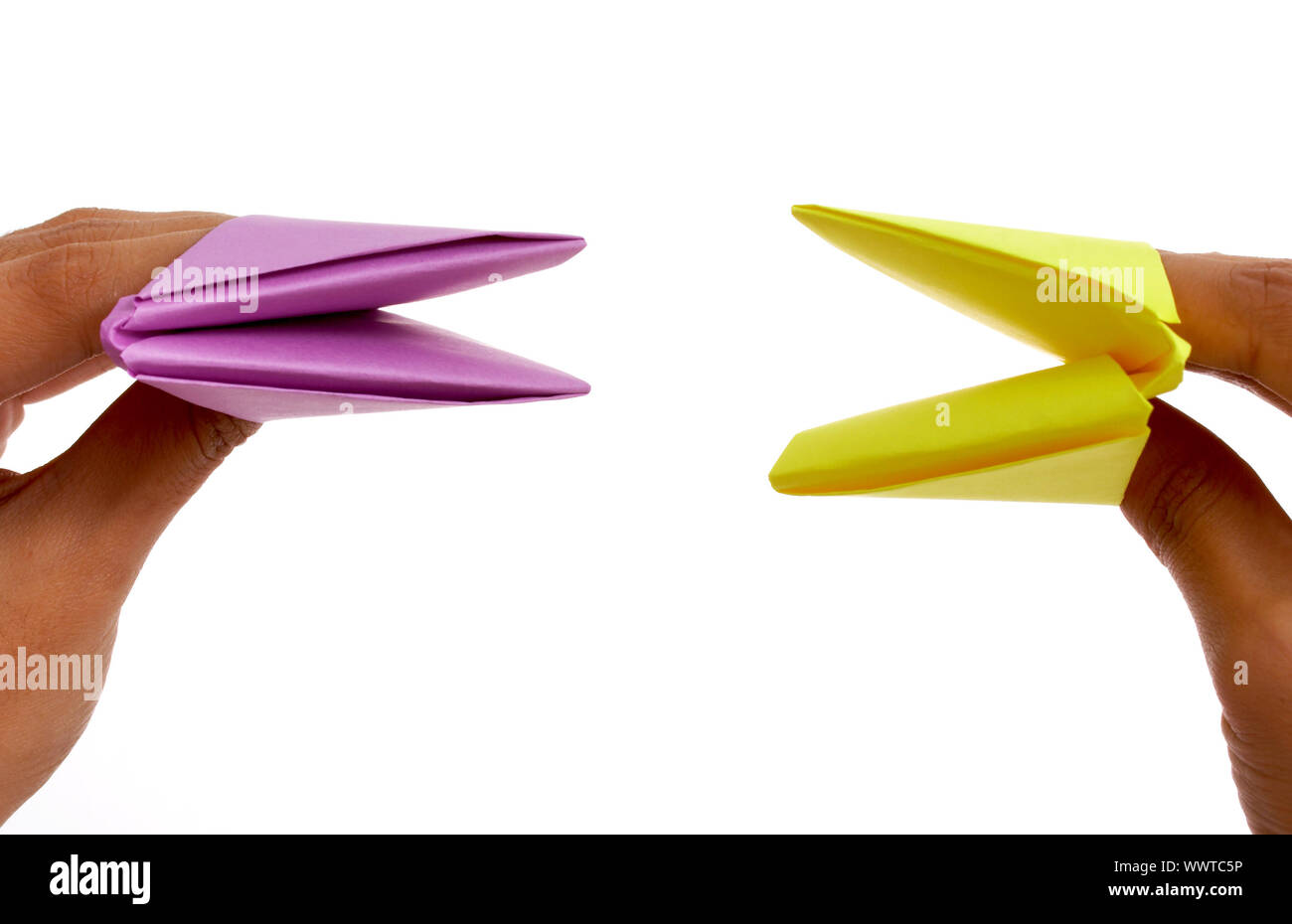 Origami Mouths For Conversation, Discussion Or Communicating Stock ...