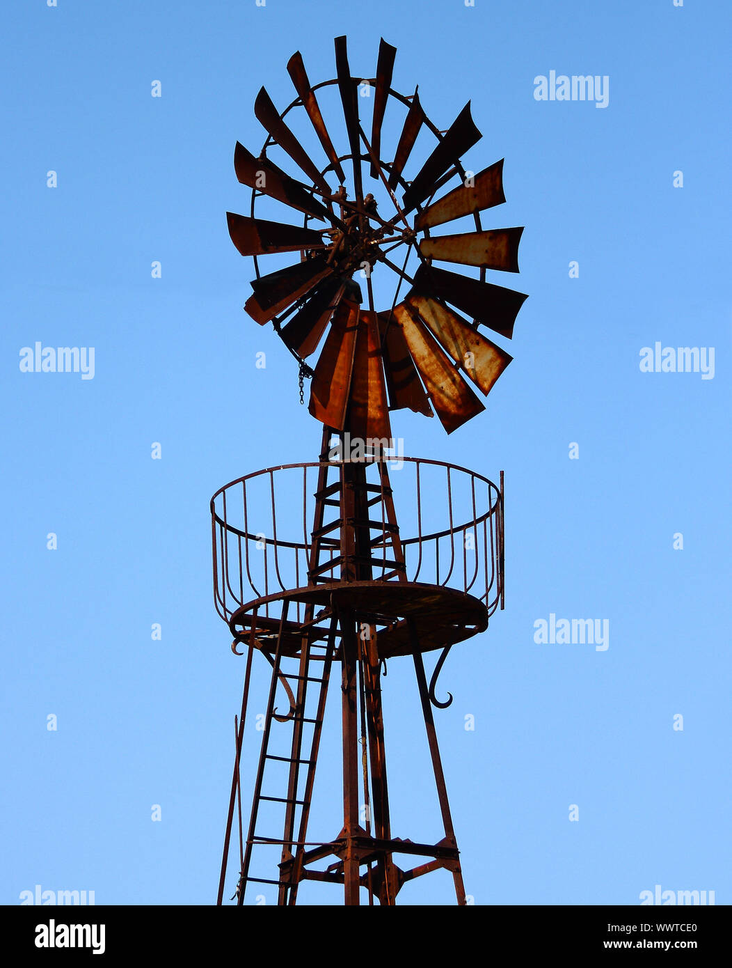 Old Windmill Creating Electric Power Stock Photo - Alamy