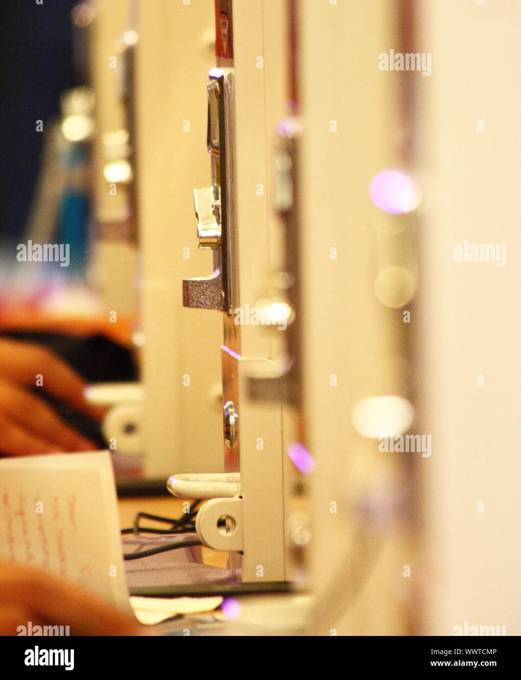 Students Hard At Work Using Computers To Study In An Internet Cafe ...