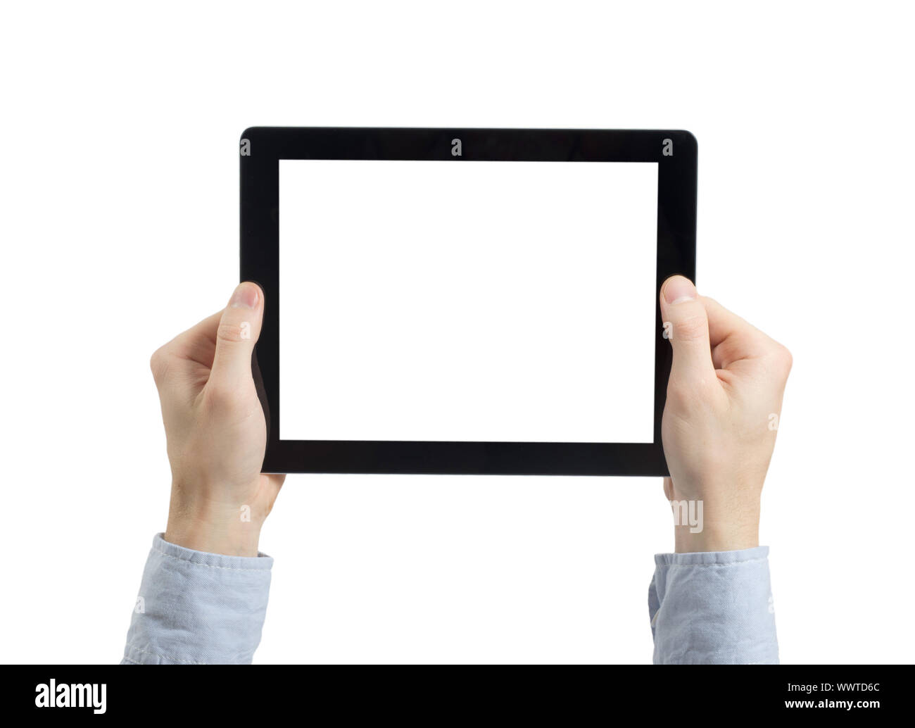 tablet computer. Isolated over white background Stock Photo - Alamy