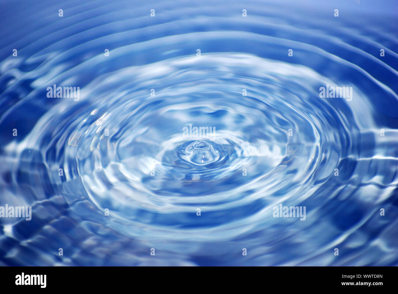 The round transparent drop of water falls downward Stock Photo - Alamy
