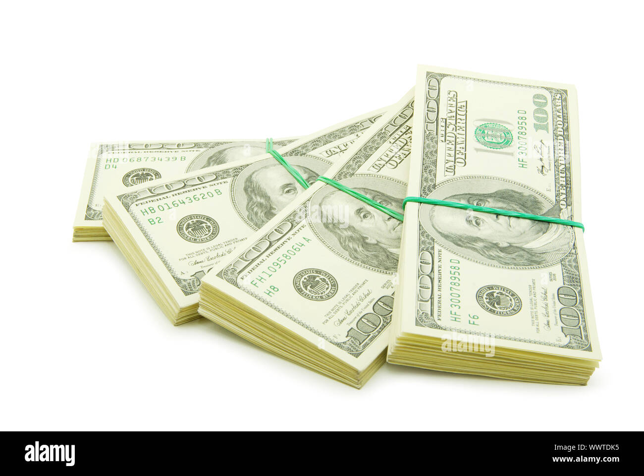 stock of money isolated on white background Stock Photo - Alamy