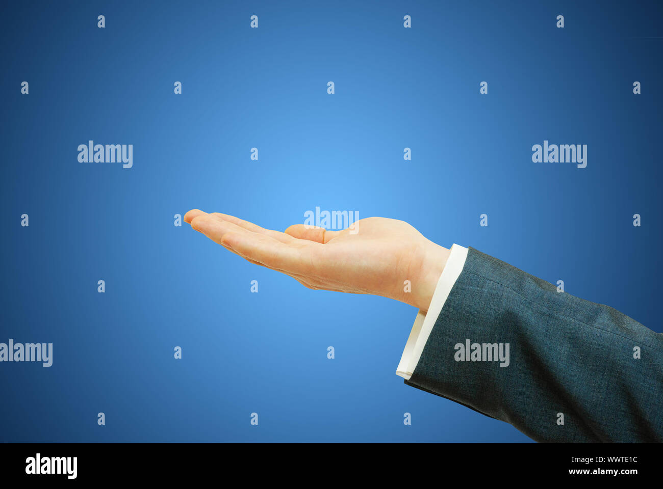 A hand begging alms on a white background Stock Photo - Alamy