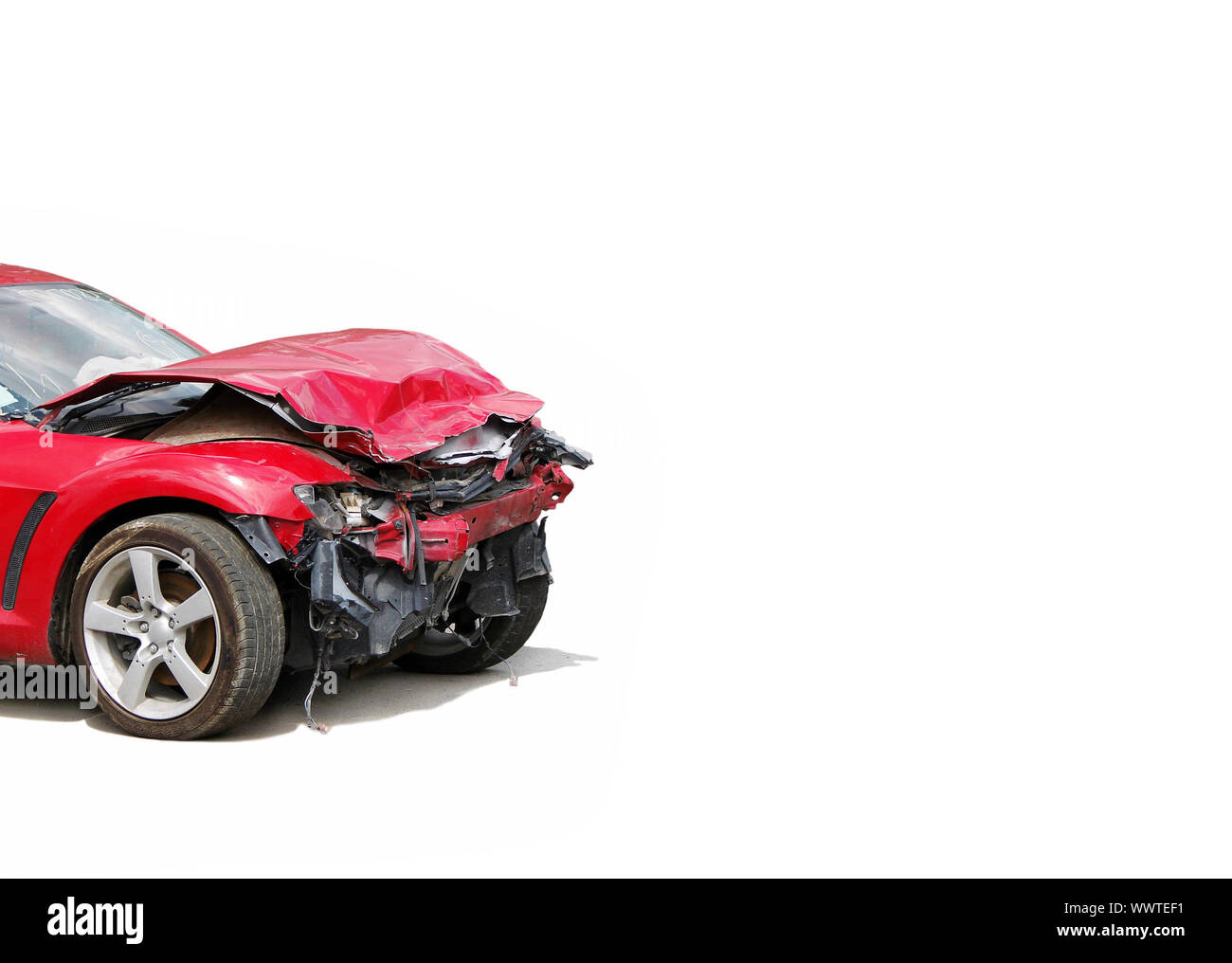 auto accident truck hit right front Stock Photo - Alamy