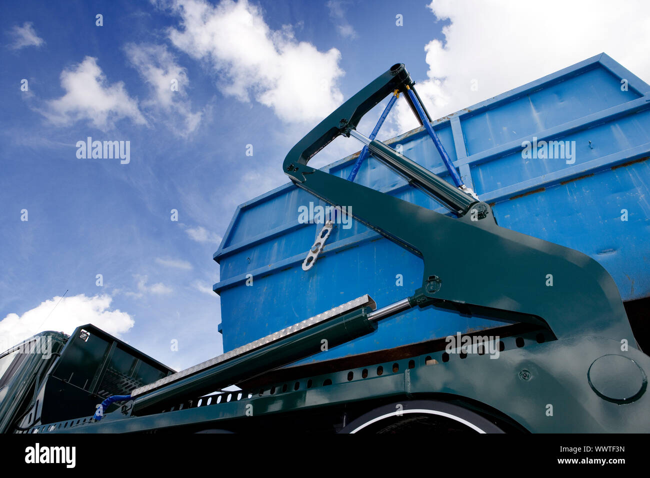 Cargo Container on a truck close up Stock Photo - Alamy