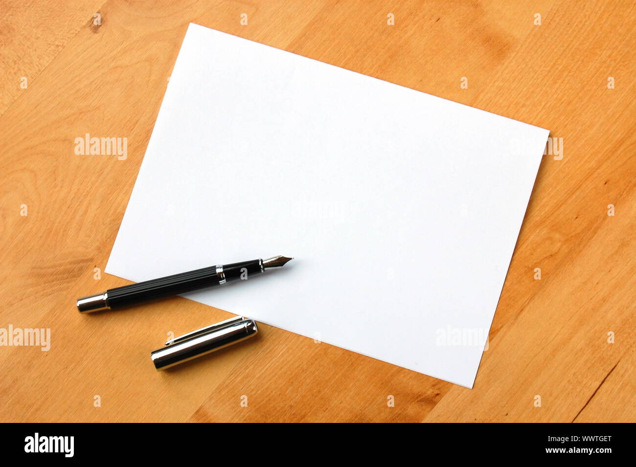business still life with empty sheet paper for copyspace Stock Photo ...