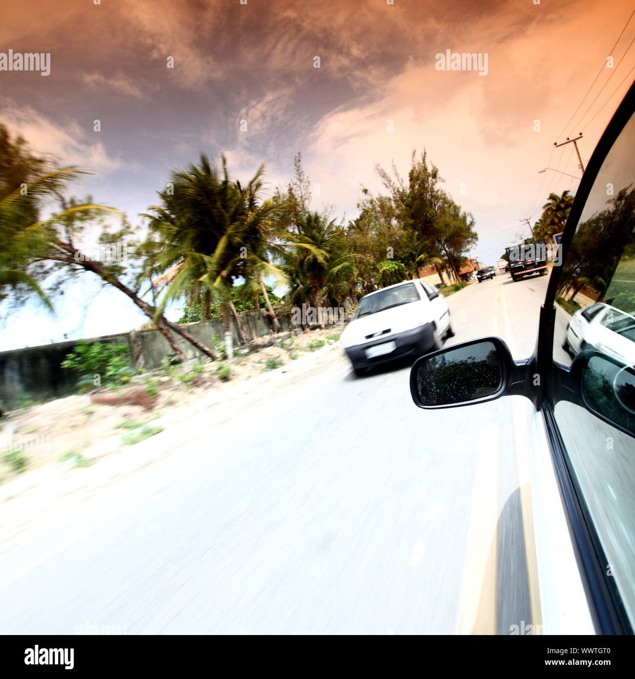 speedy day drive on car Stock Photo - Alamy