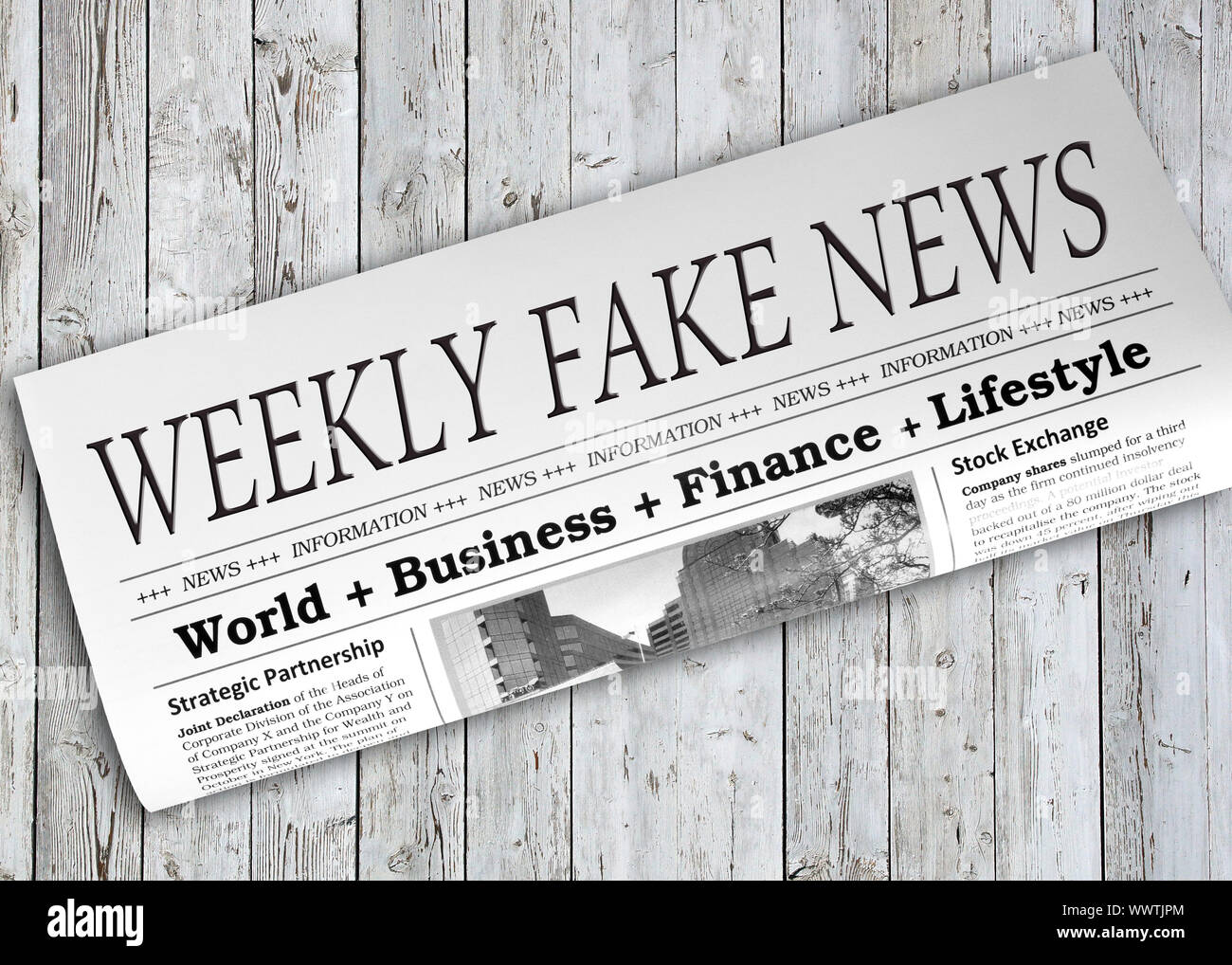 Weekly Fake News Newspaper Stock Photo - Alamy