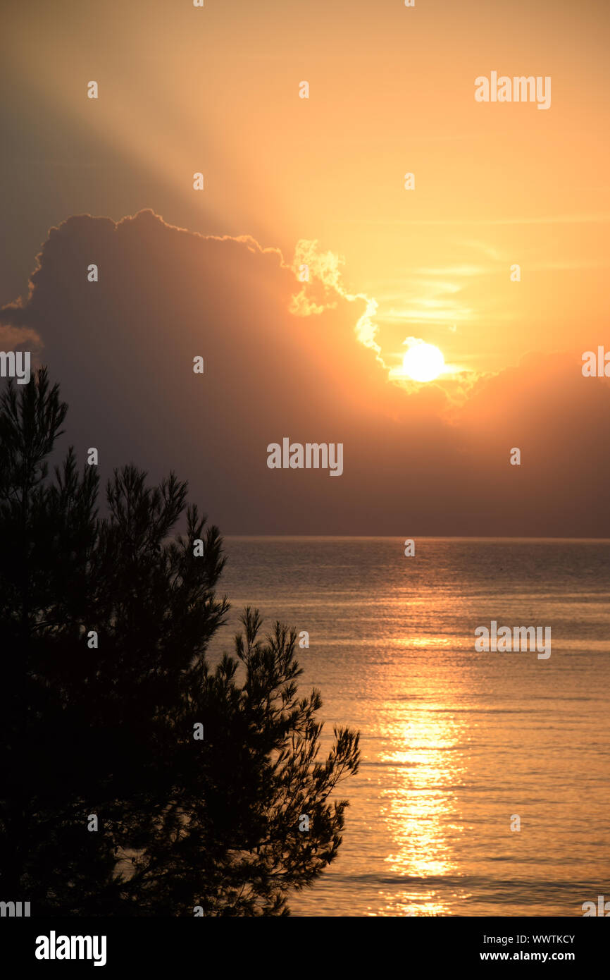 Sunrise in Sicily Stock Photo - Alamy