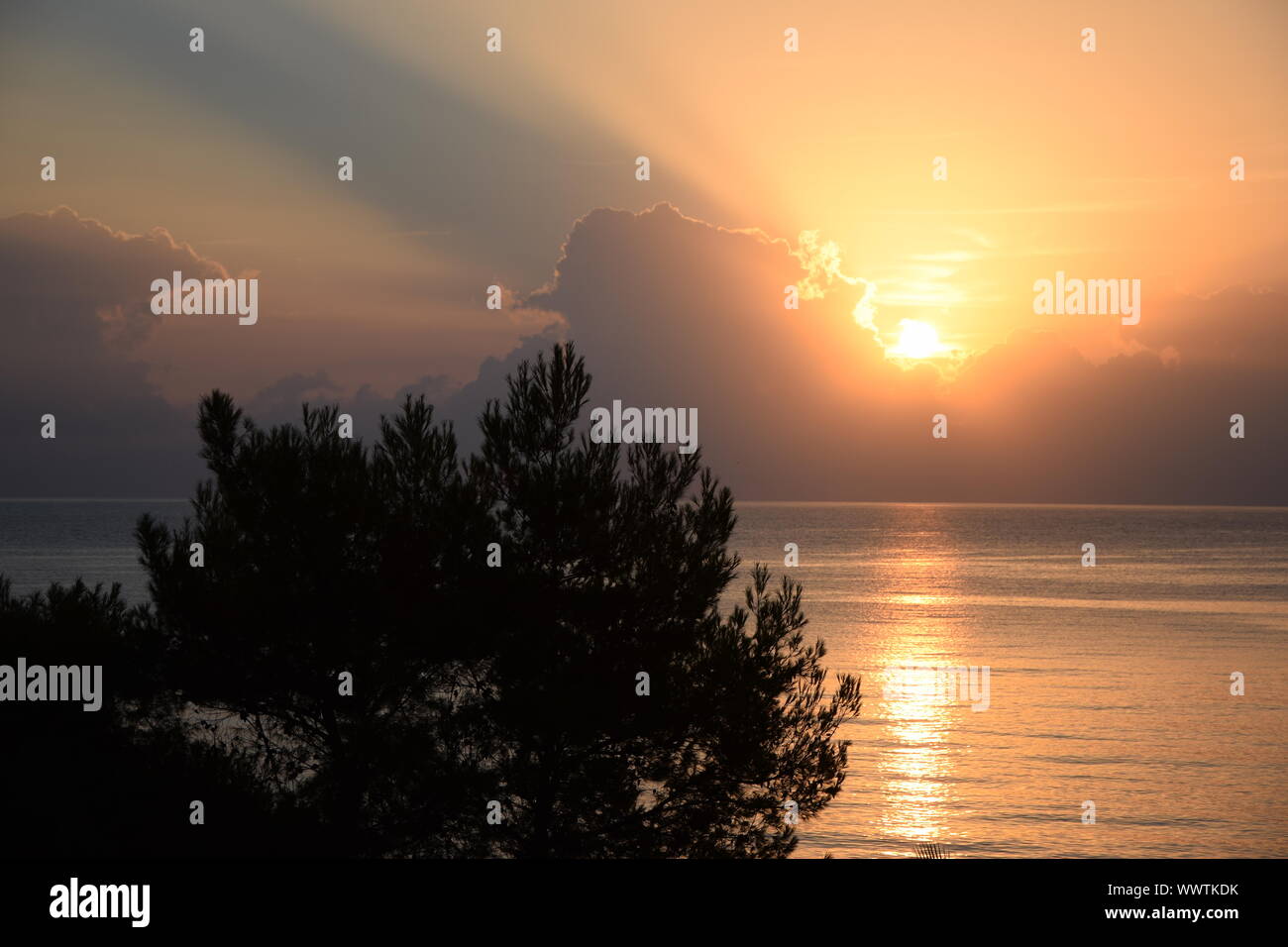 Sunrise in Sicily Stock Photo - Alamy