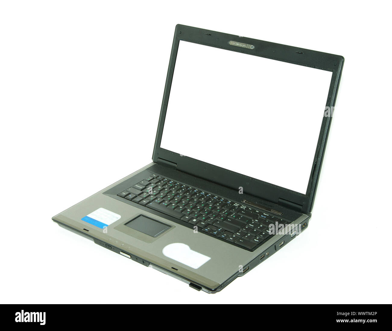 Notebook personal computer on white background Stock Photo - Alamy