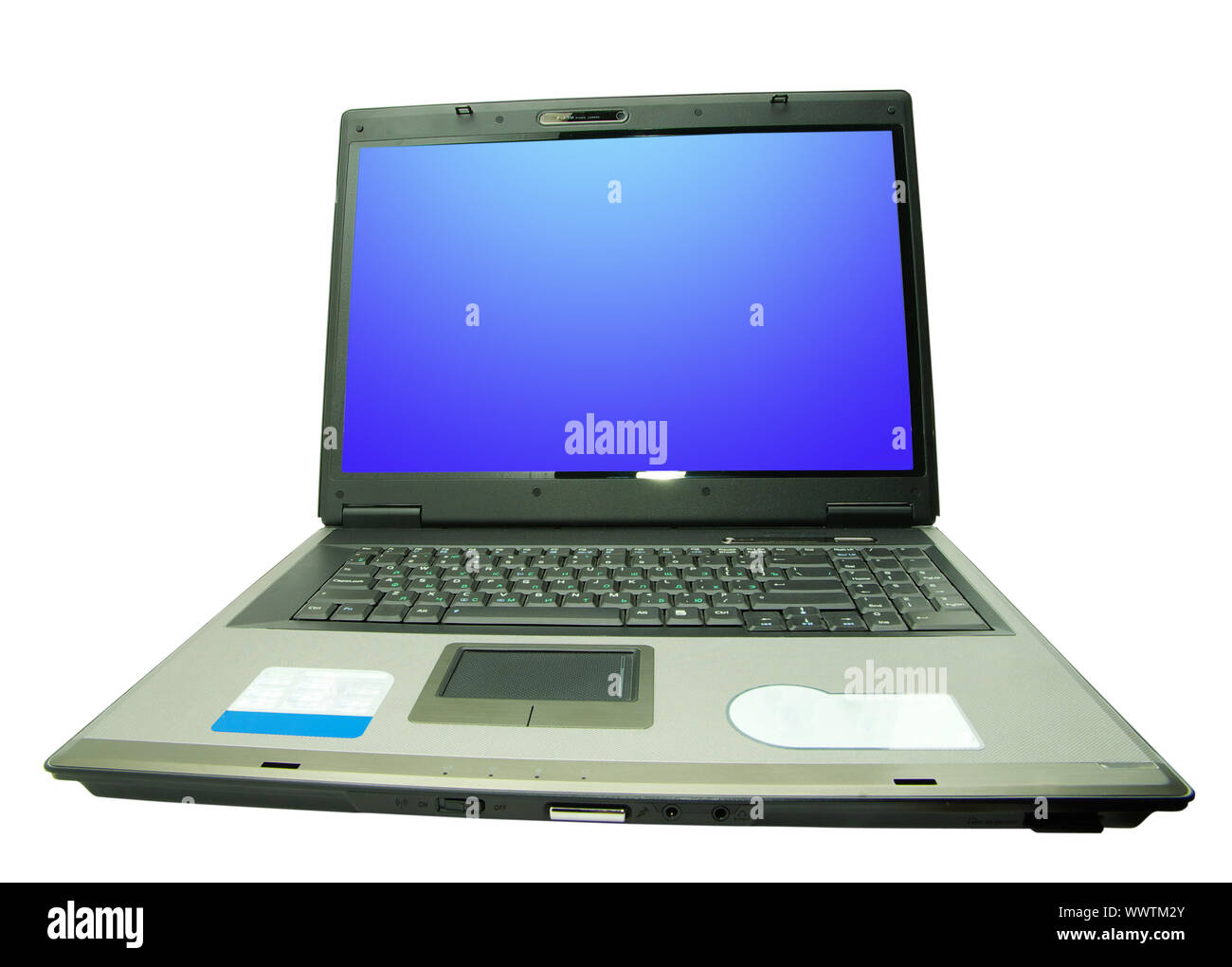 Notebook personal computer on white background Stock Photo - Alamy