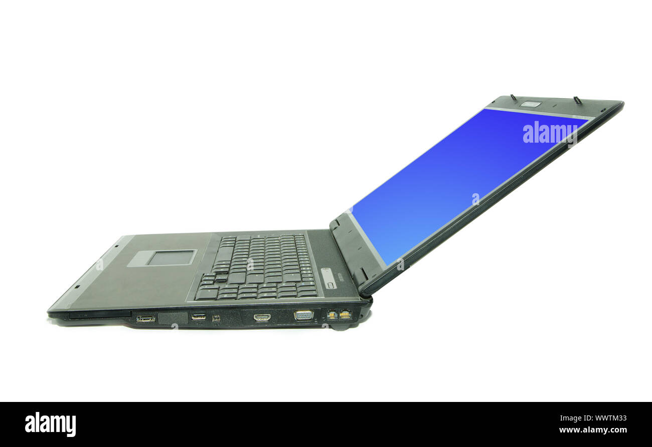Notebook personal computer on white background Stock Photo - Alamy