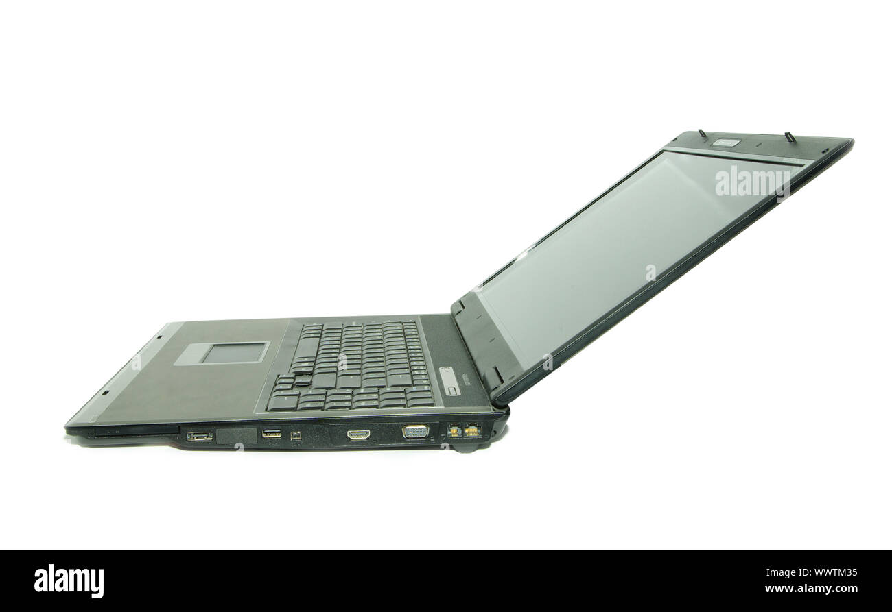 Notebook personal computer on white background Stock Photo - Alamy