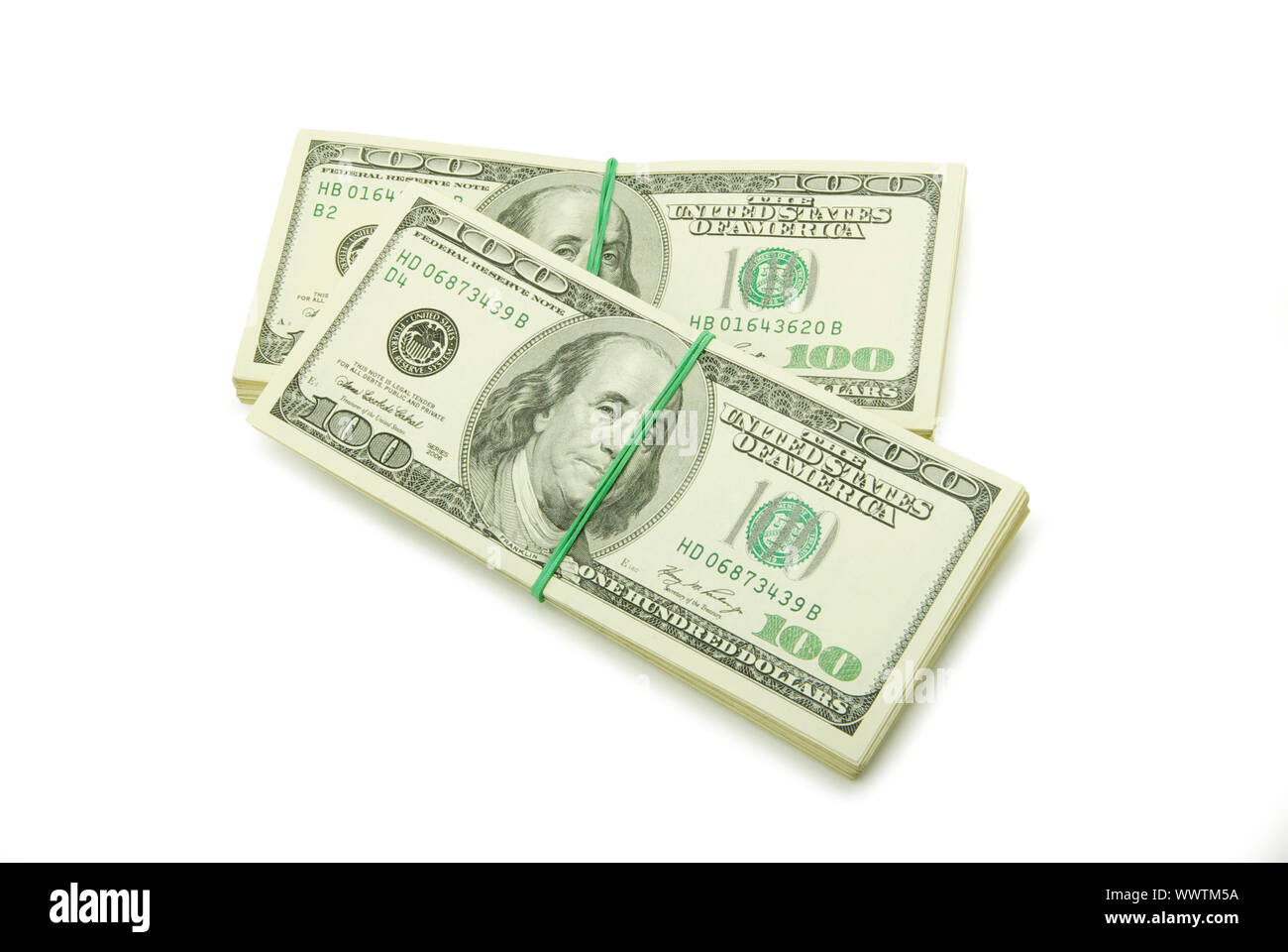 stock of money isolated on white background Stock Photo - Alamy