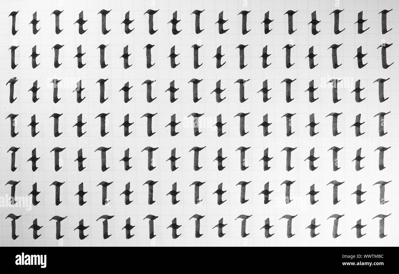 Lettering letter t Black and White Stock Photos & Images - Alamy