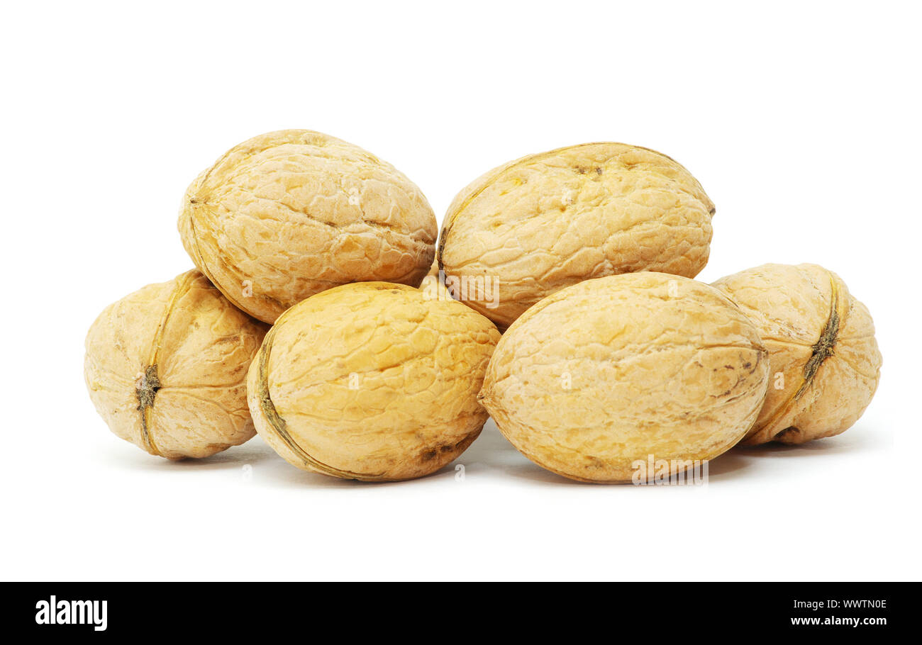 fresh walnuts isolated on a white background Stock Photo - Alamy