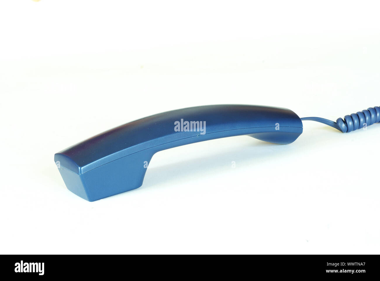 Telephone receiver isolated on white Stock Photo - Alamy