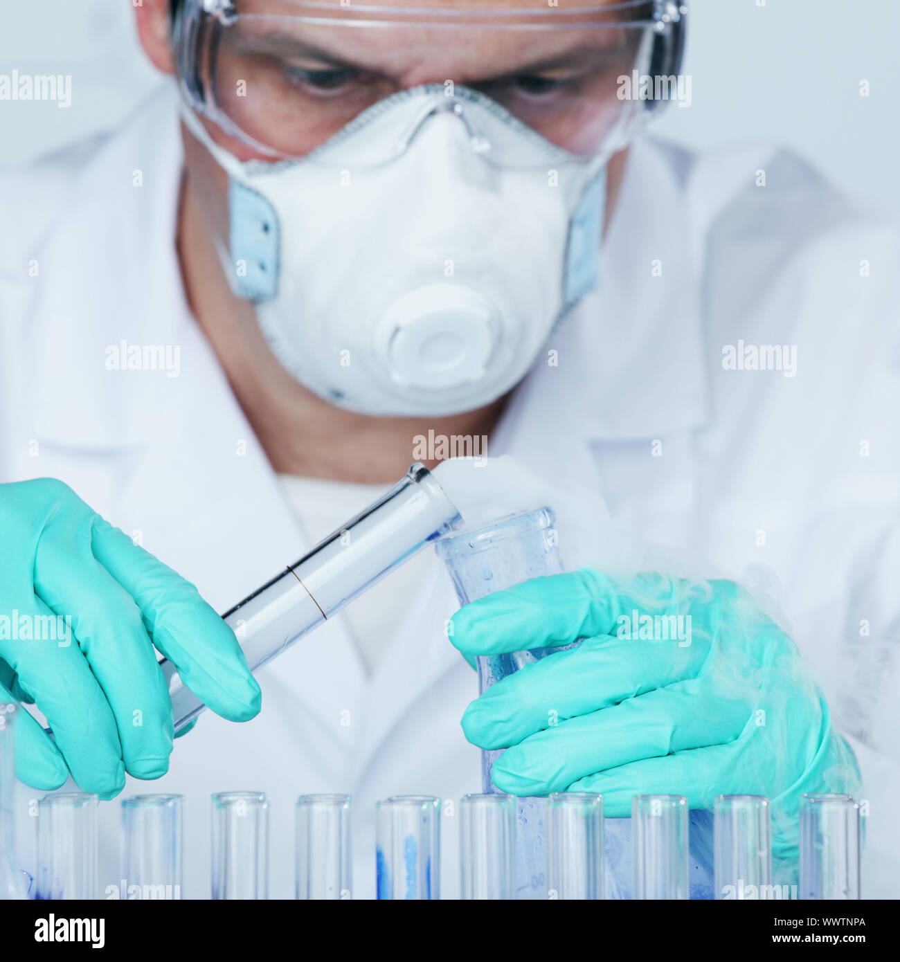Chemistry Scientist conducting experiments in laboratory Stock Photo ...