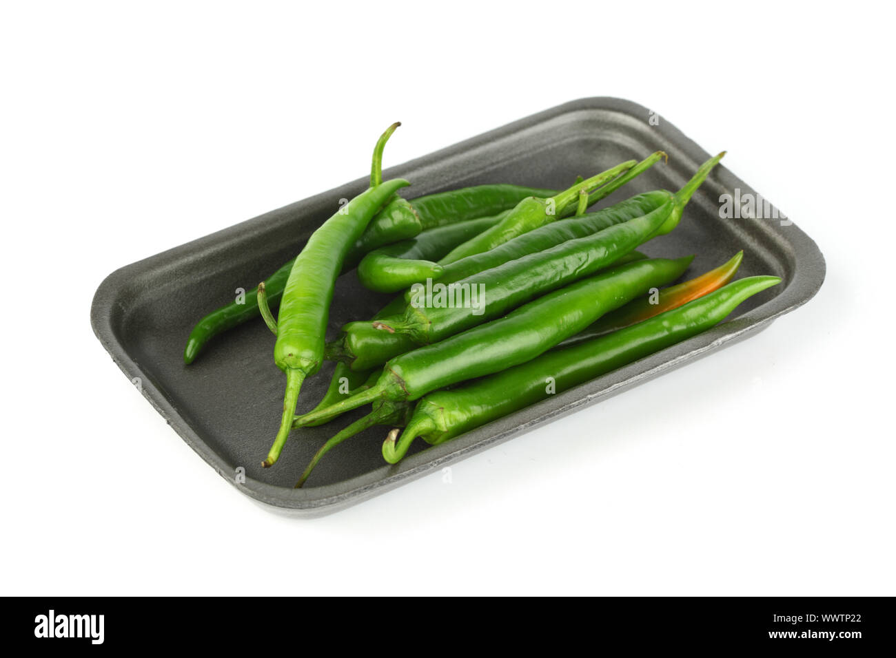 chilli pepper pack isolated on white background Stock Photo - Alamy