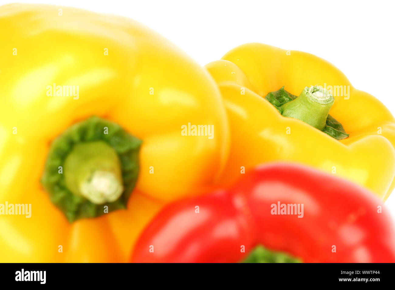 colored paprica isolated on white Stock Photo - Alamy