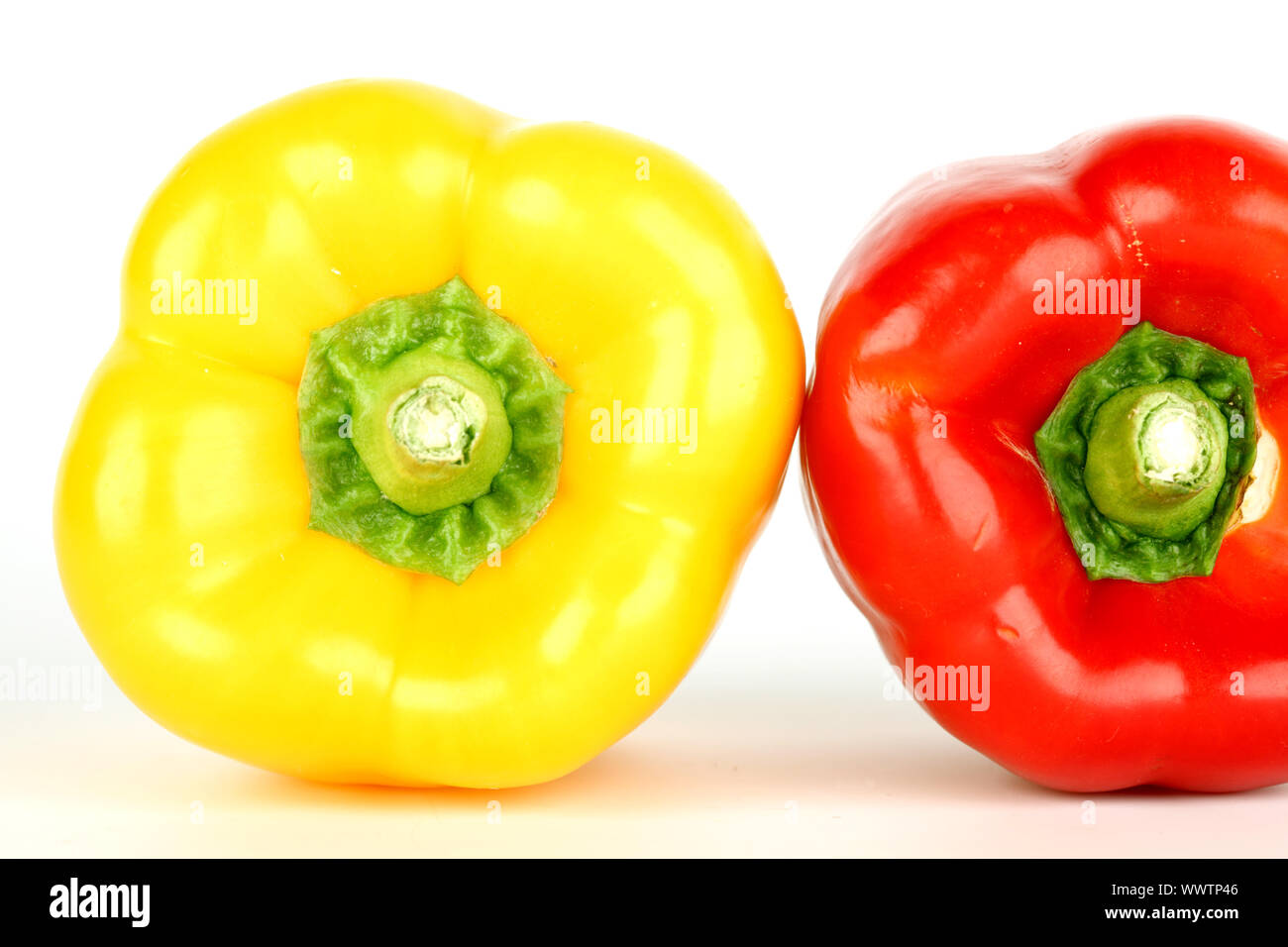 colored paprica isolated on white Stock Photo - Alamy