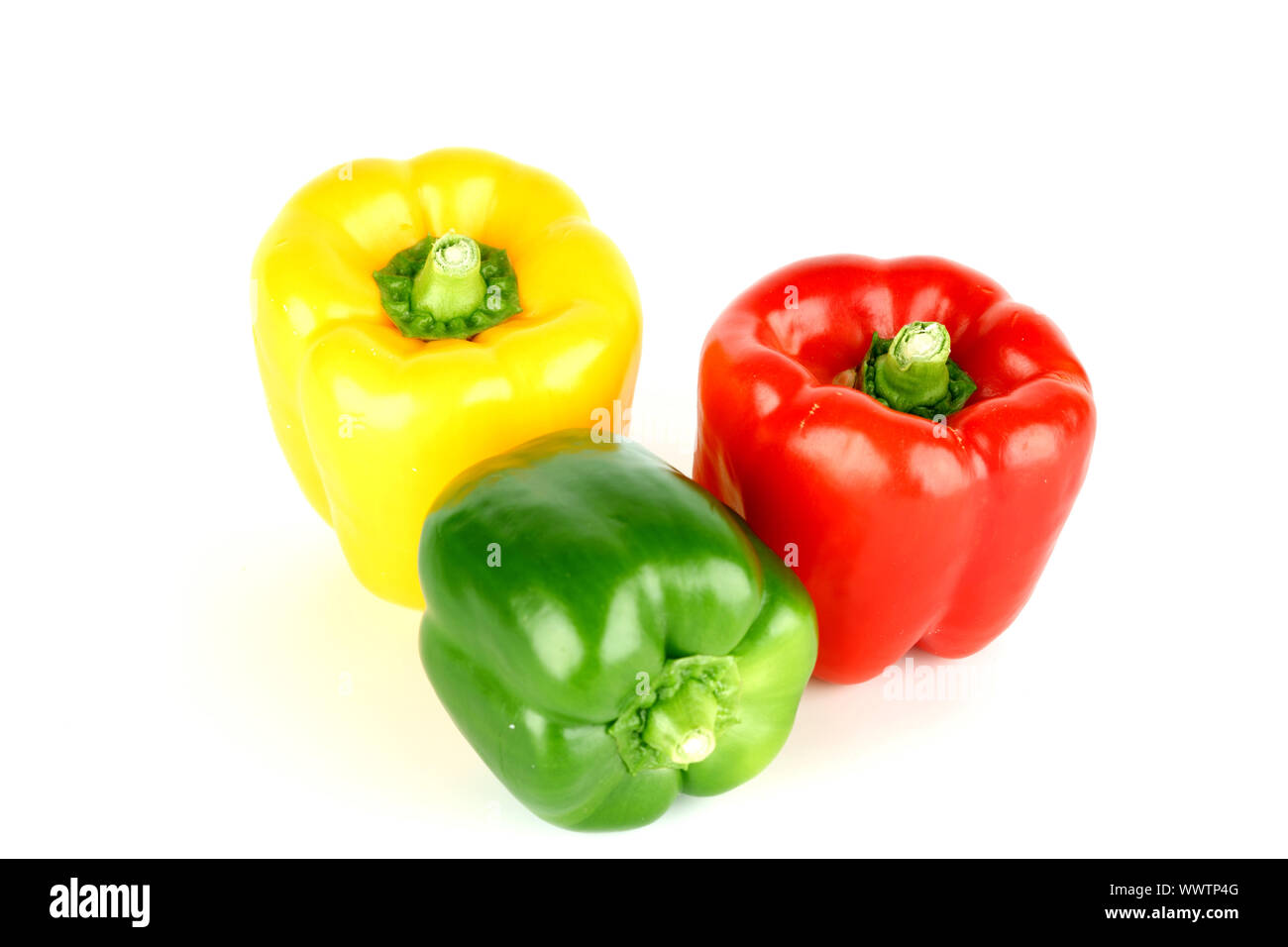 colored paprica isolated on white Stock Photo - Alamy