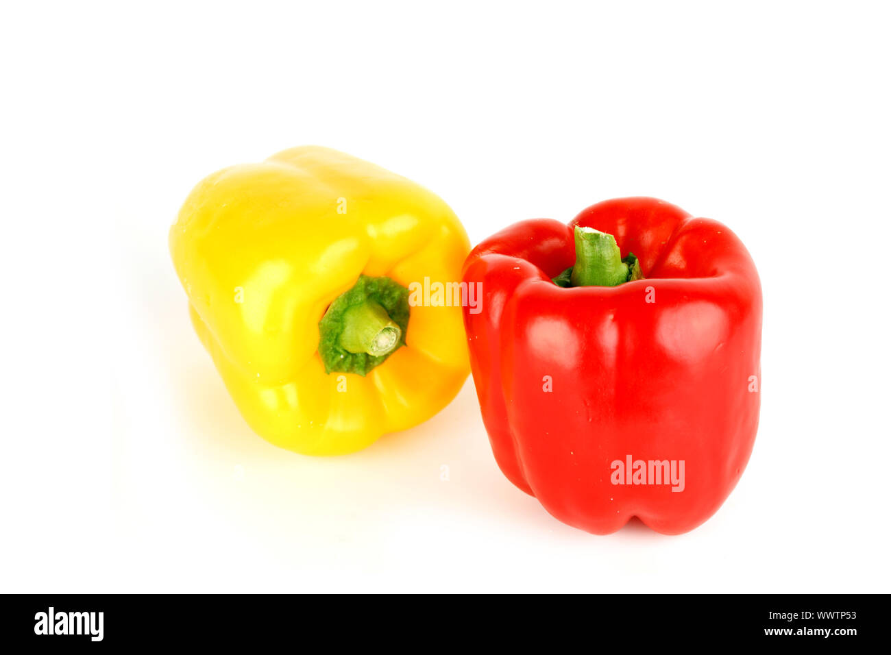 colored paprica isolated on white Stock Photo - Alamy