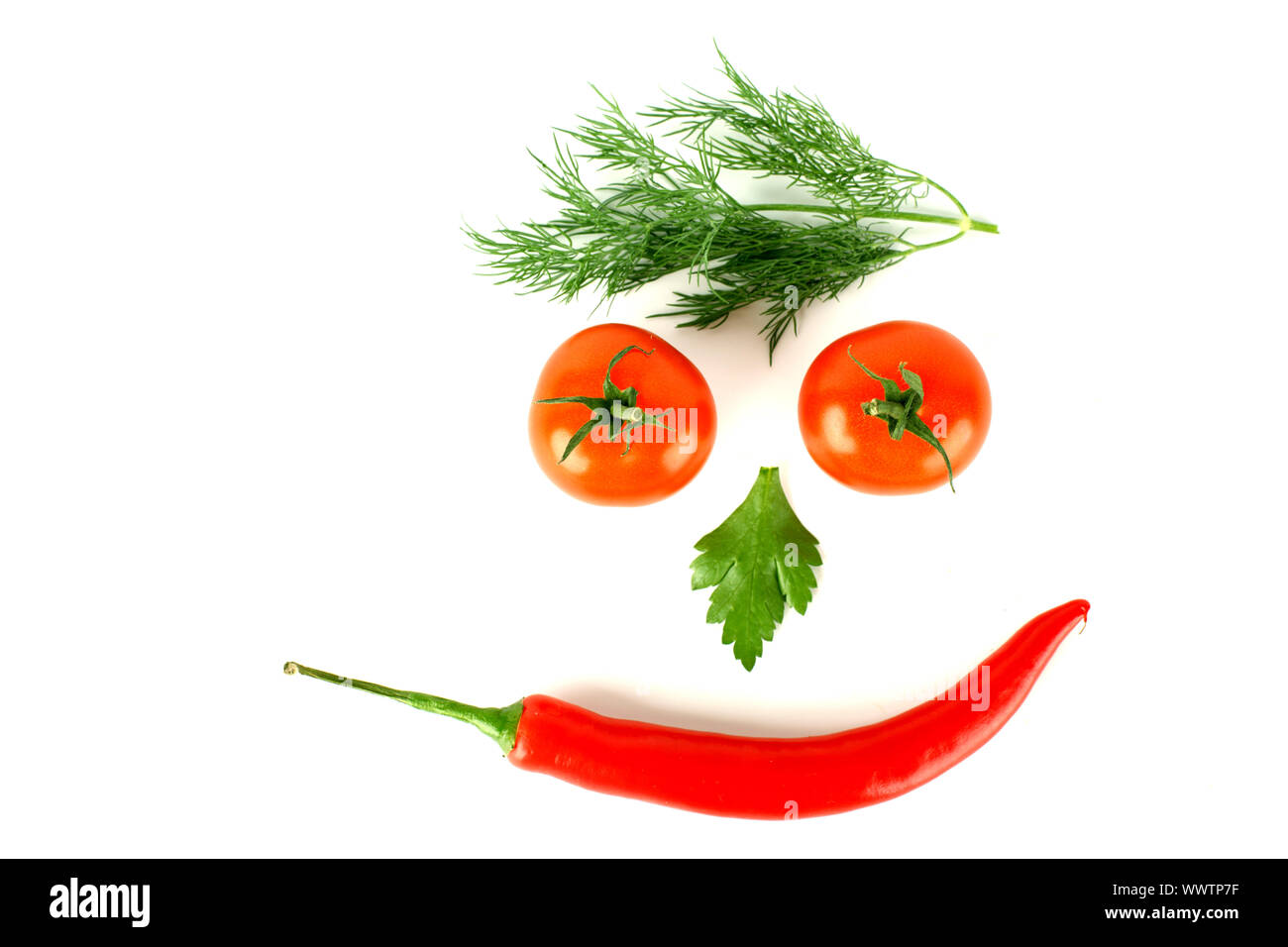 vegetable smile isolated on white Stock Photo - Alamy