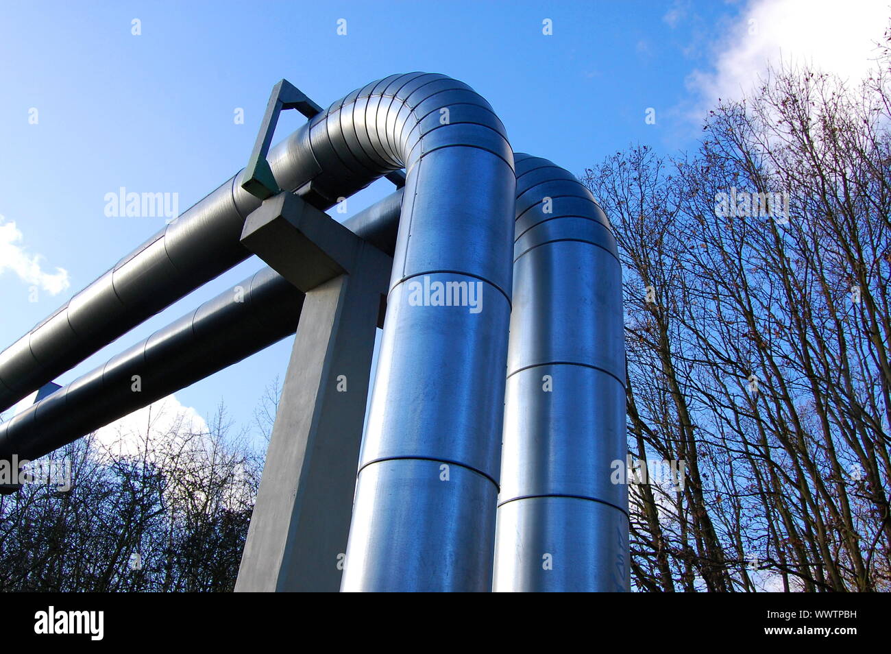 pipes of an industrial oil pipeline for the transport of oil Stock ...