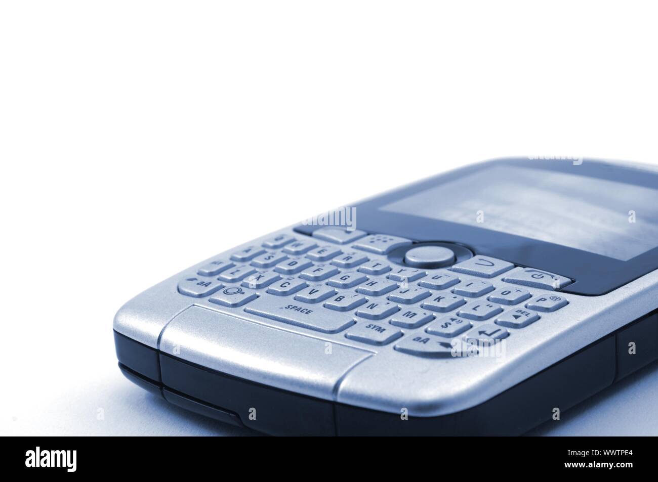 modern silver pda isolated on white background Stock Photo - Alamy