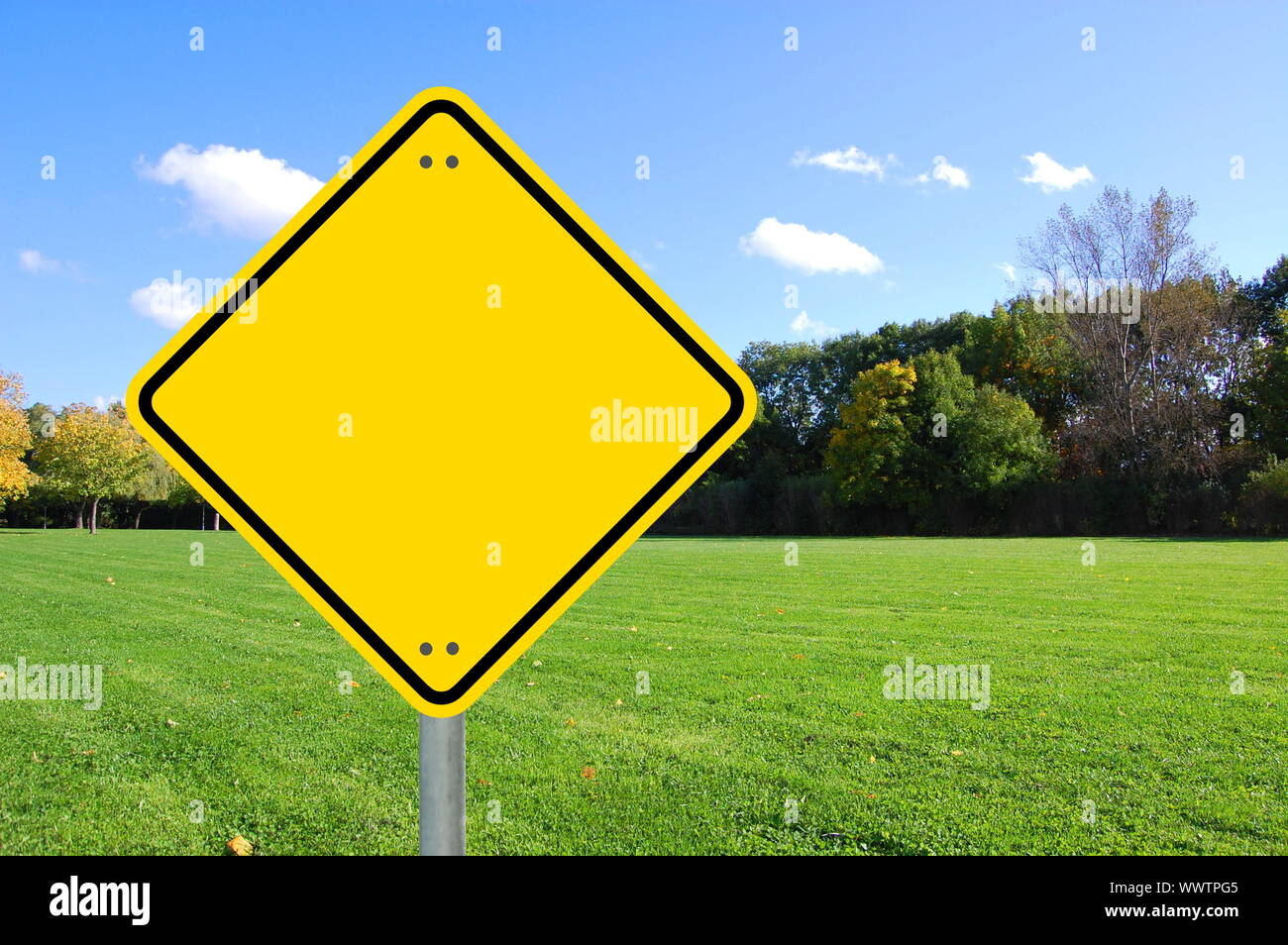 blank and empty yellow road sign with copyspace Stock Photo - Alamy