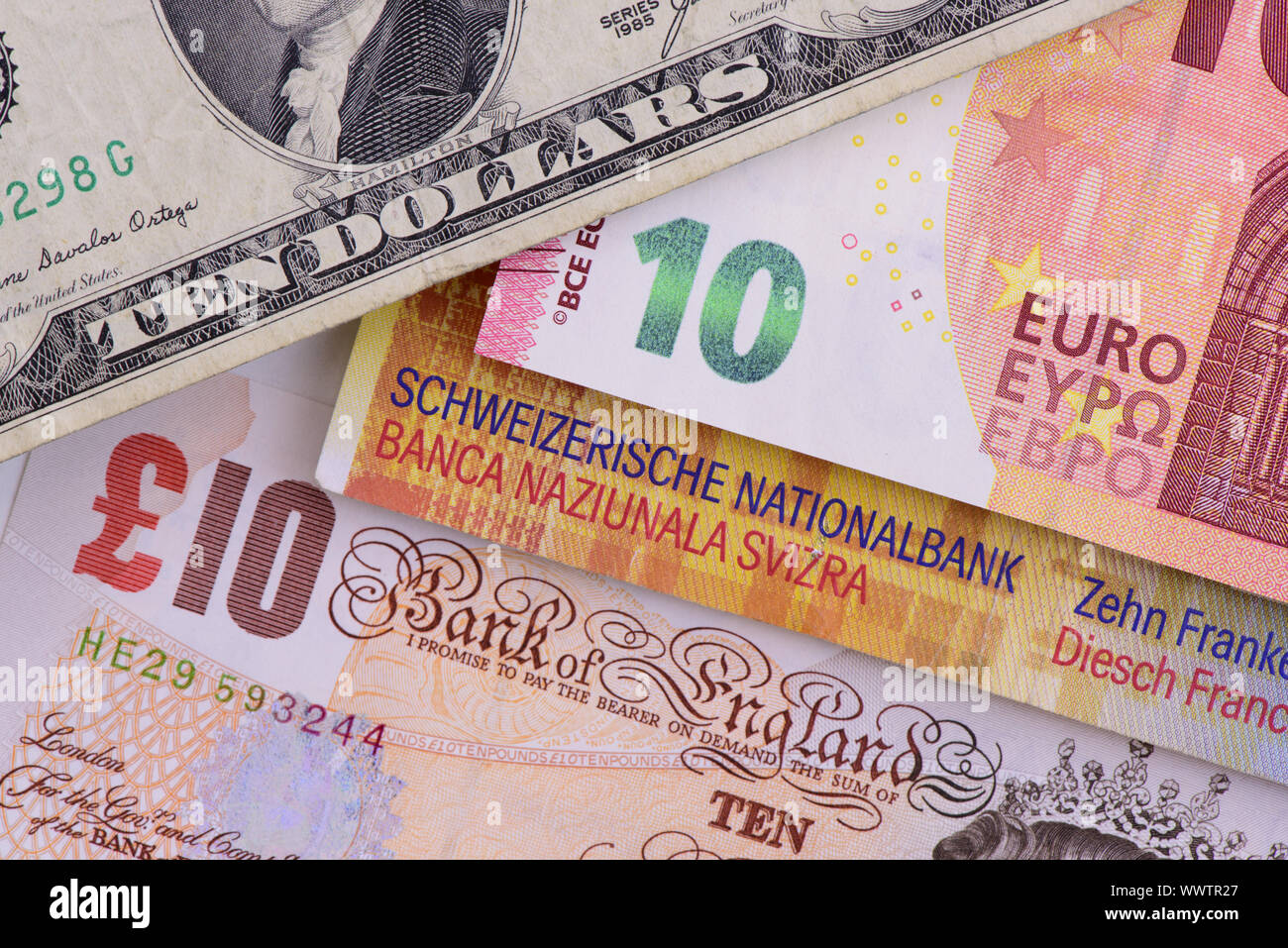 Banknotes in different currencies Stock Photo - Alamy