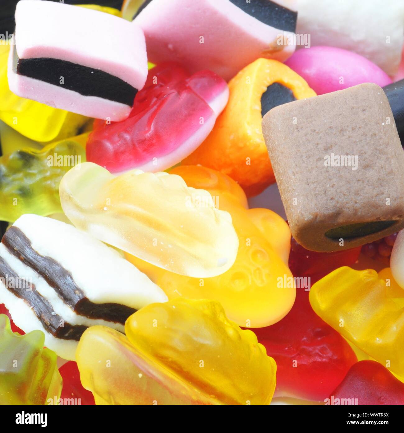 sweets and candy texture background pattern or wallpaper Stock Photo ...