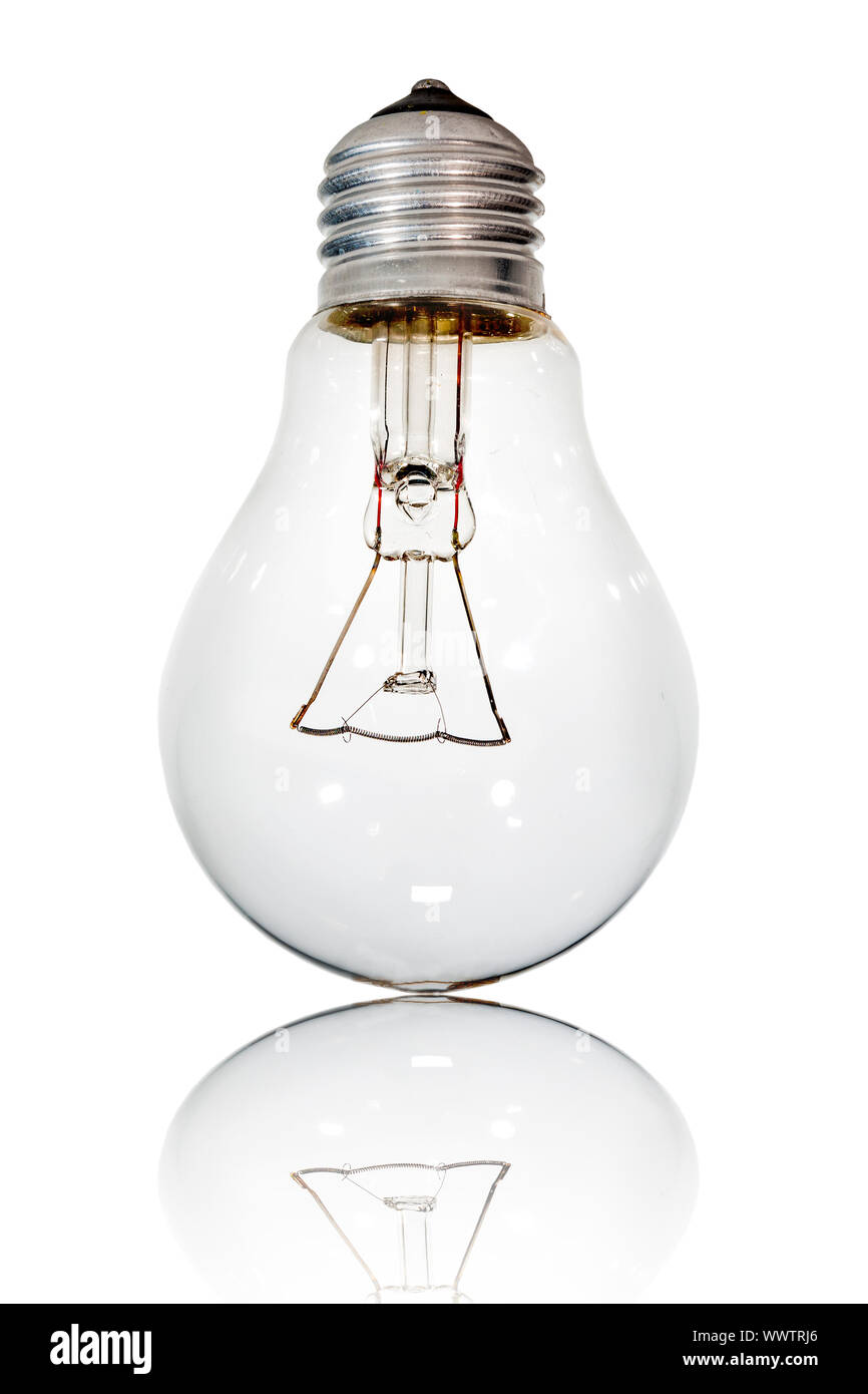 light bulb on a white background Stock Photo - Alamy