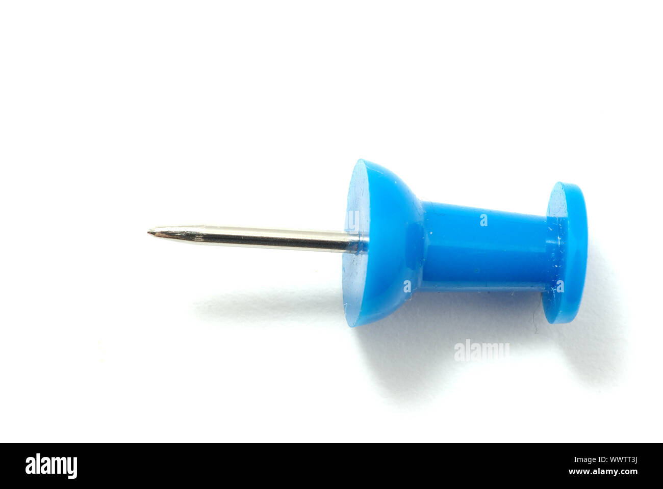 blue push pin isolated on white background Stock Photo - Alamy