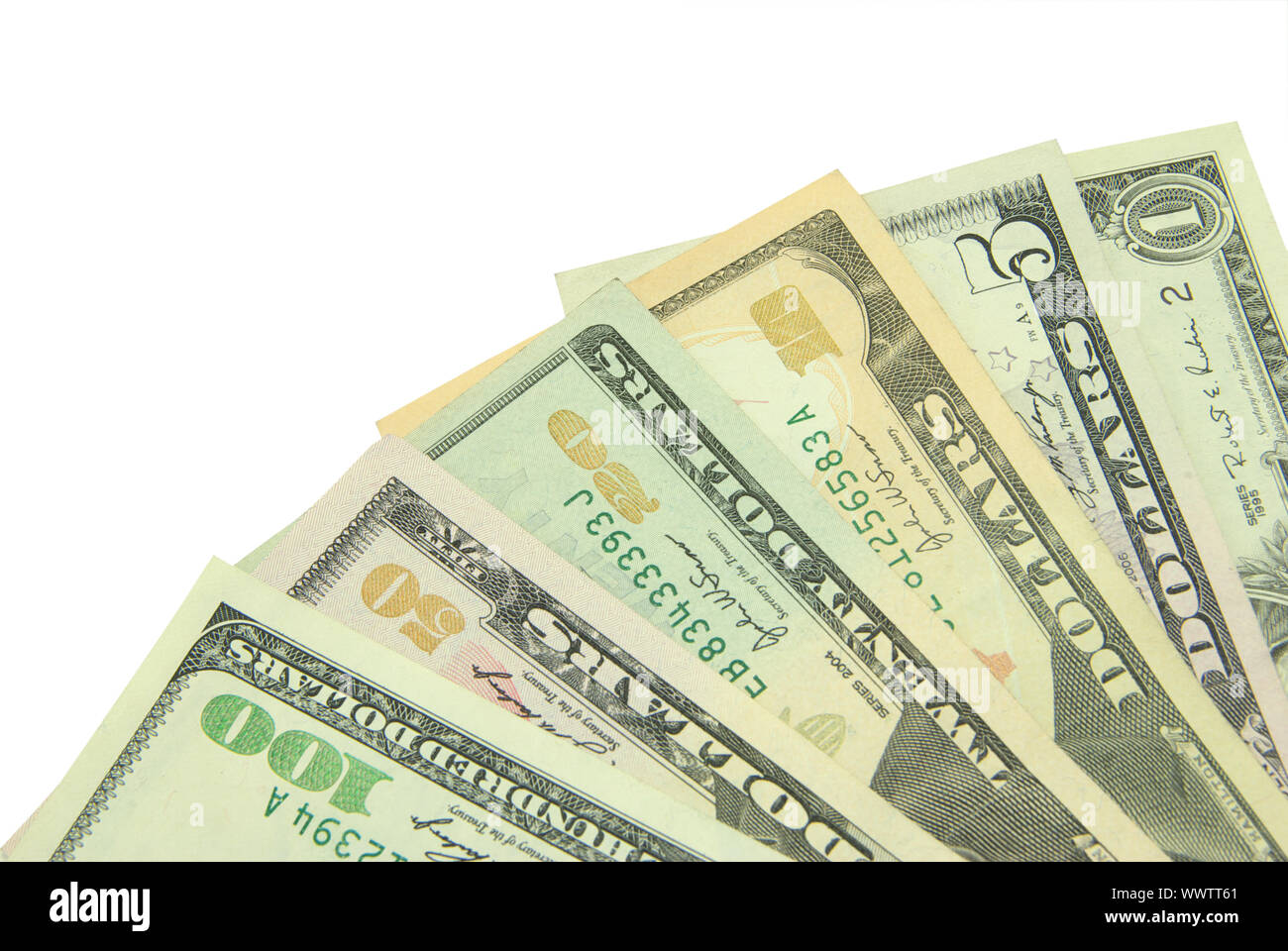 stock money isolated on white Stock Photo - Alamy