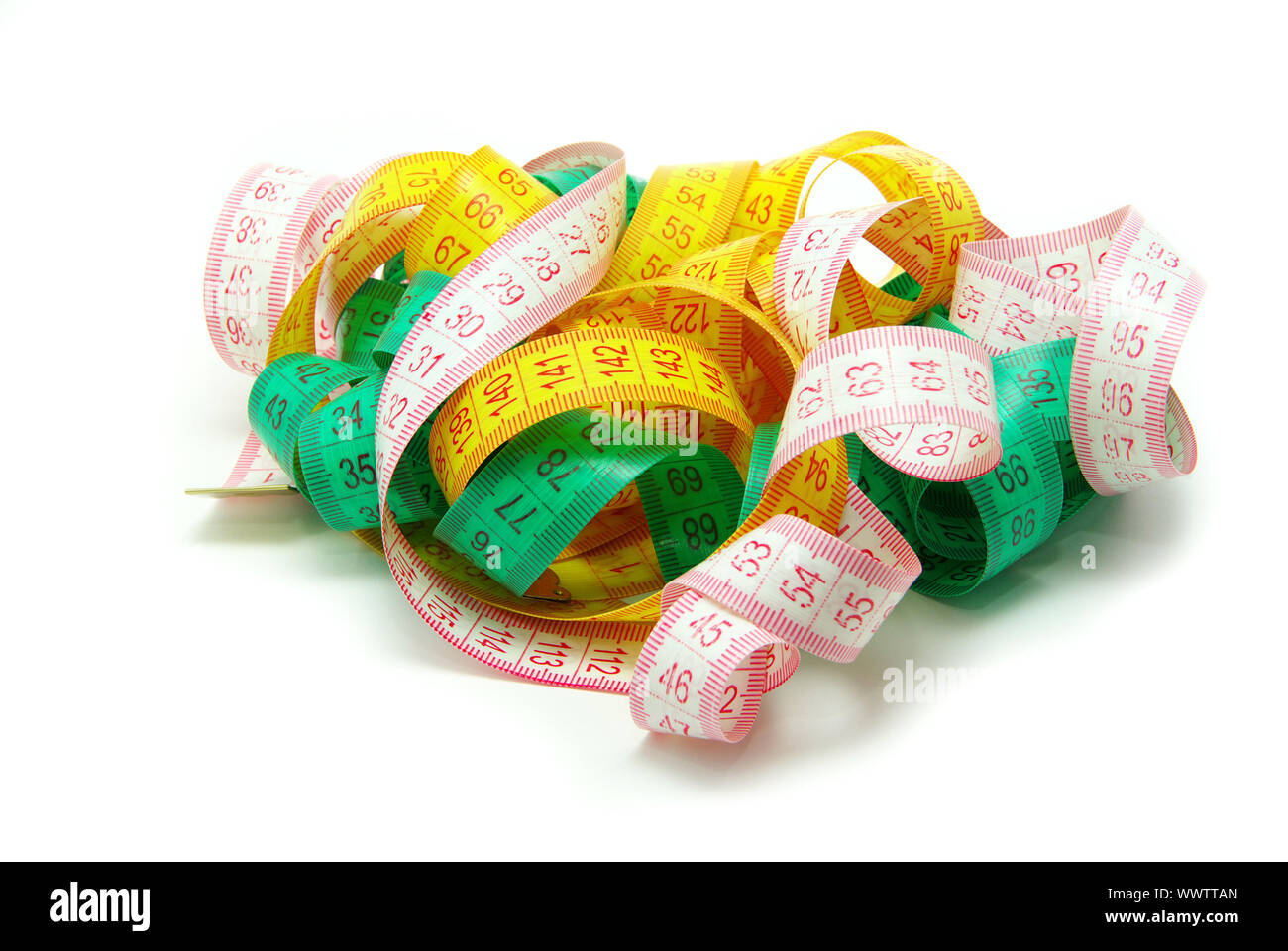 measuring tape isolated on a white background Stock Photo - Alamy