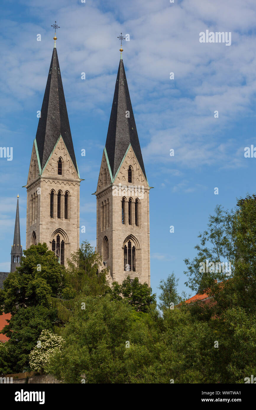 Church Towers Halberstadt Cathedral Stock Photo - Alamy