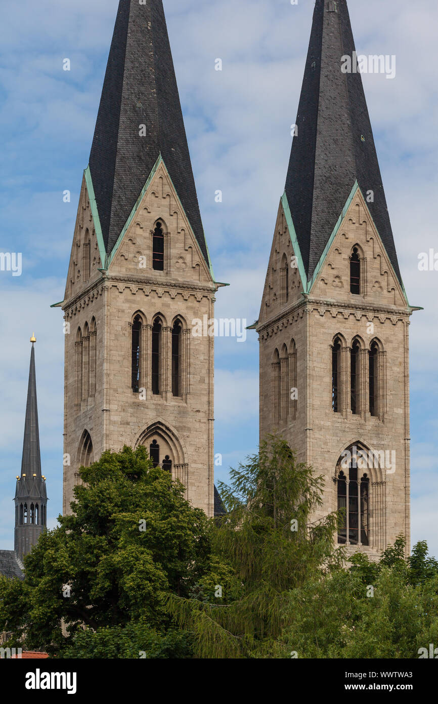 Church Towers Halberstadt Cathedral Stock Photo - Alamy
