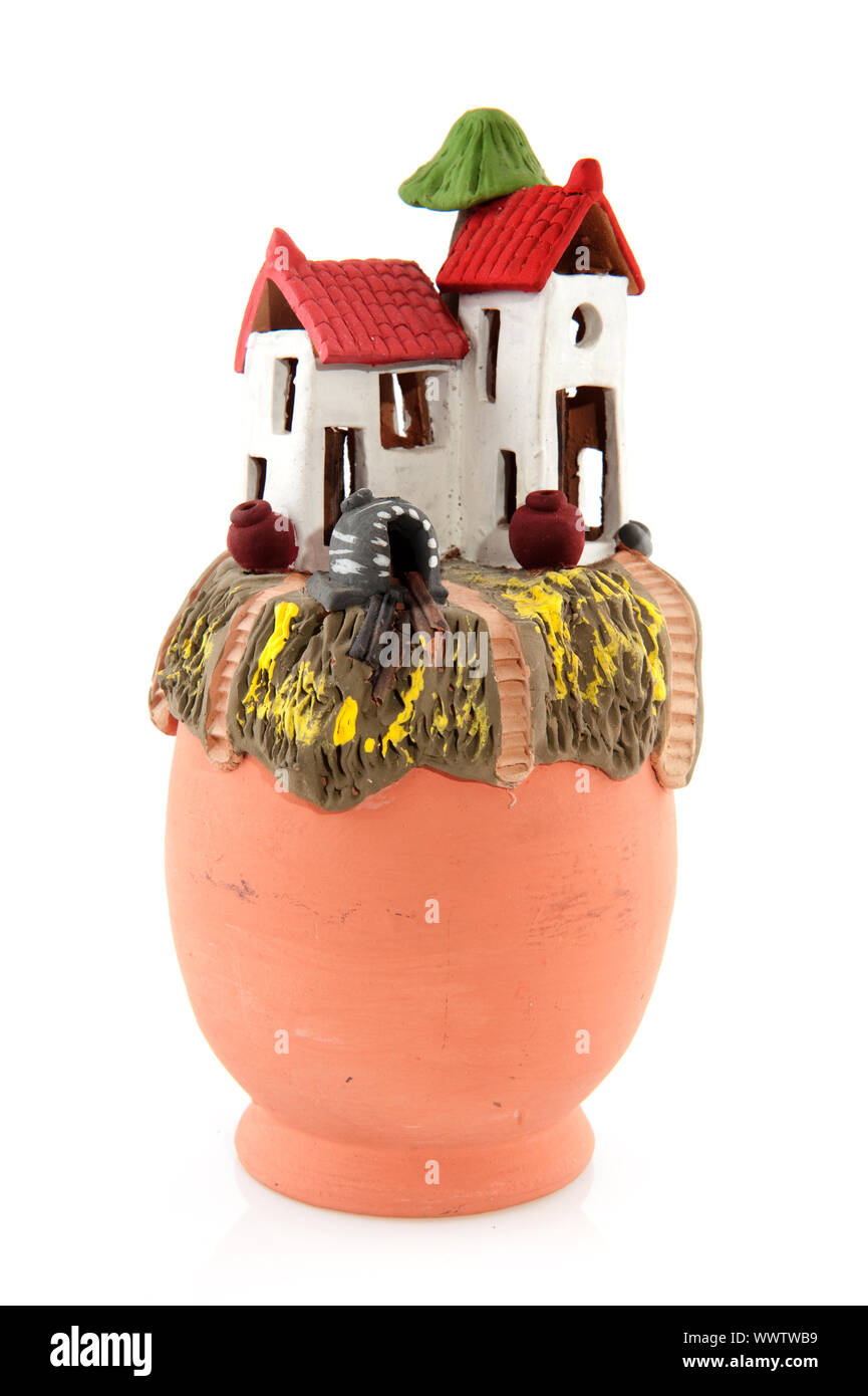 Traditional white village houses Cut Out Stock Images & Pictures - Alamy