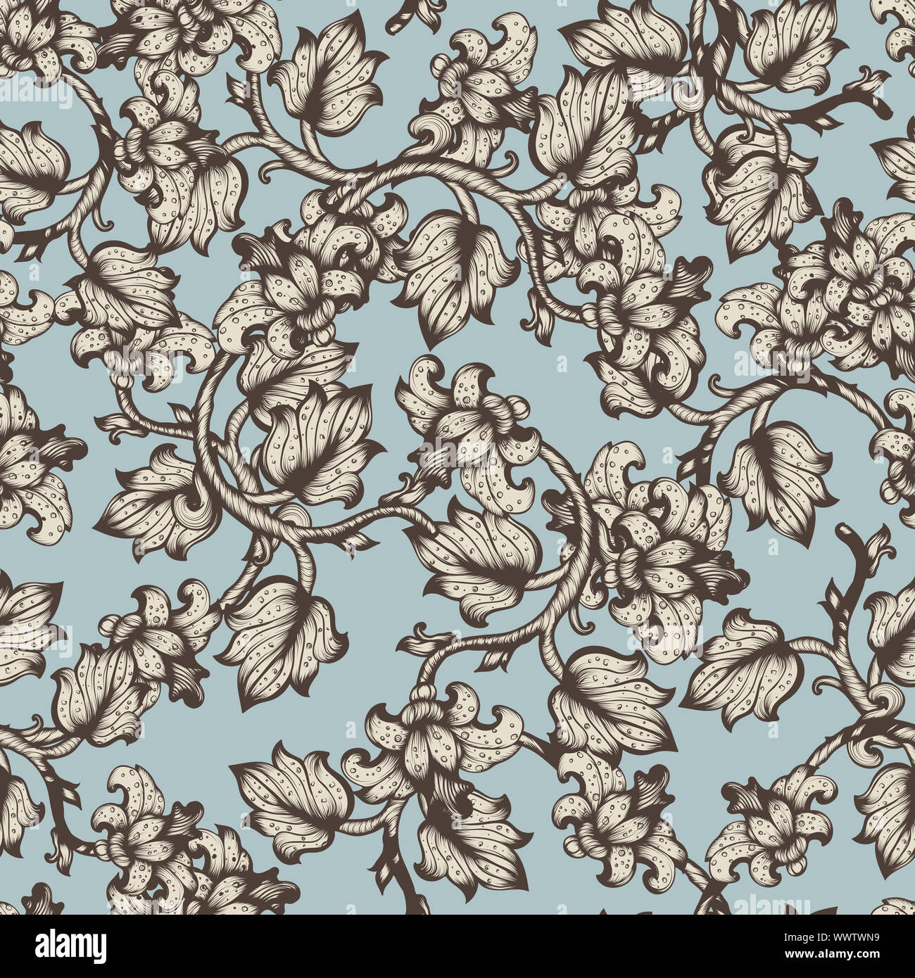 Floral Seamless Pattern Stock Photo - Alamy