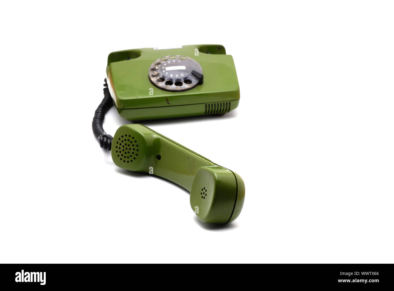 Telephone collection - old analogue disk phone Stock Photo - Alamy