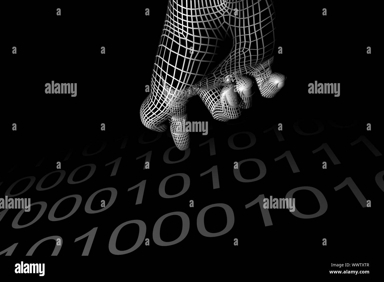 hand coding 3d abstract concept Stock Photo - Alamy